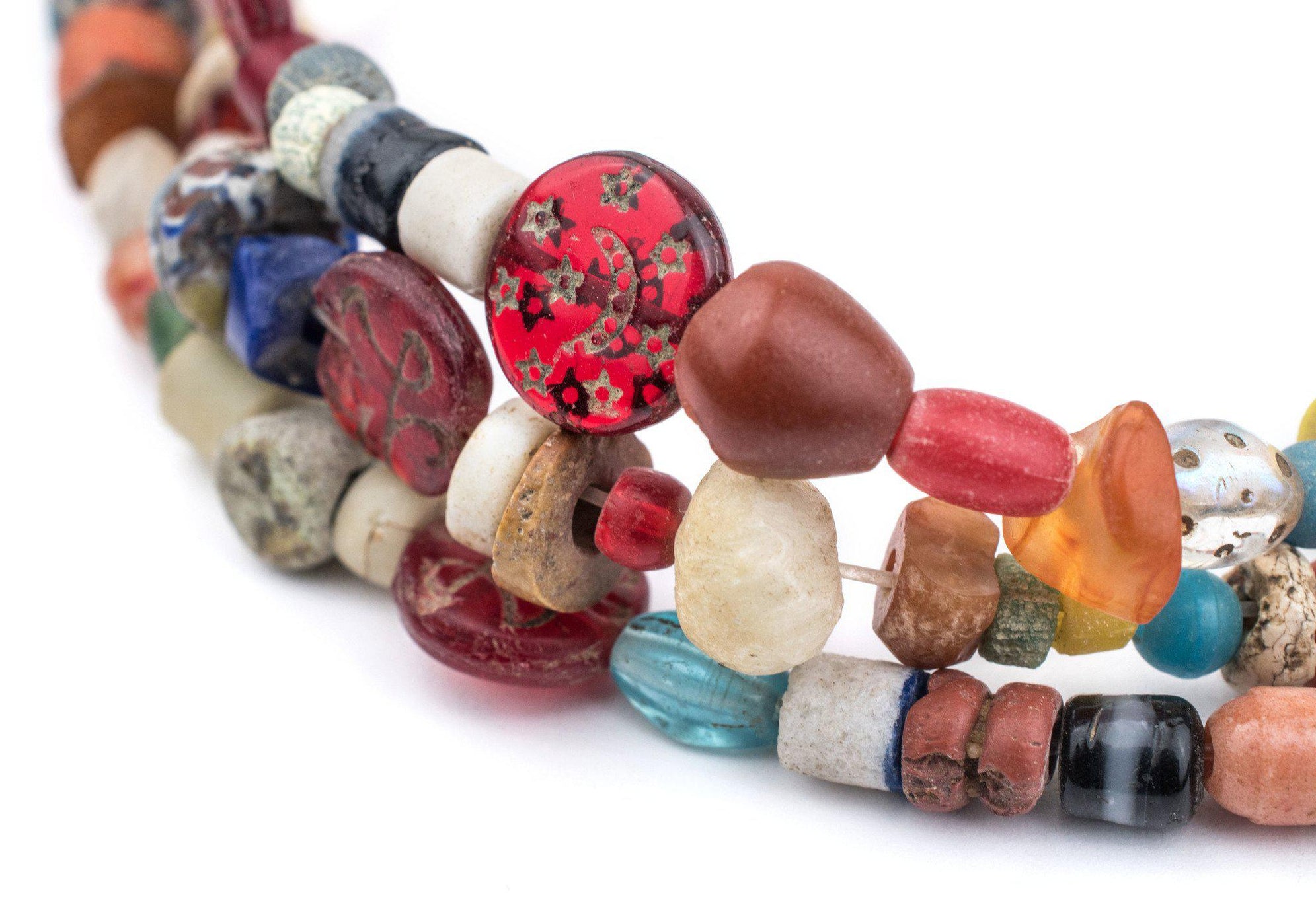 Antique Mixed Mali Bead Medley (Long Strand) — The Bead Chest