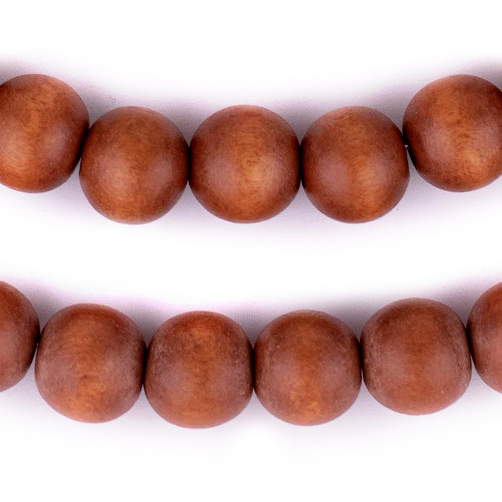 Light Brown Round Natural Wood Beads (14mm) — The Bead Chest