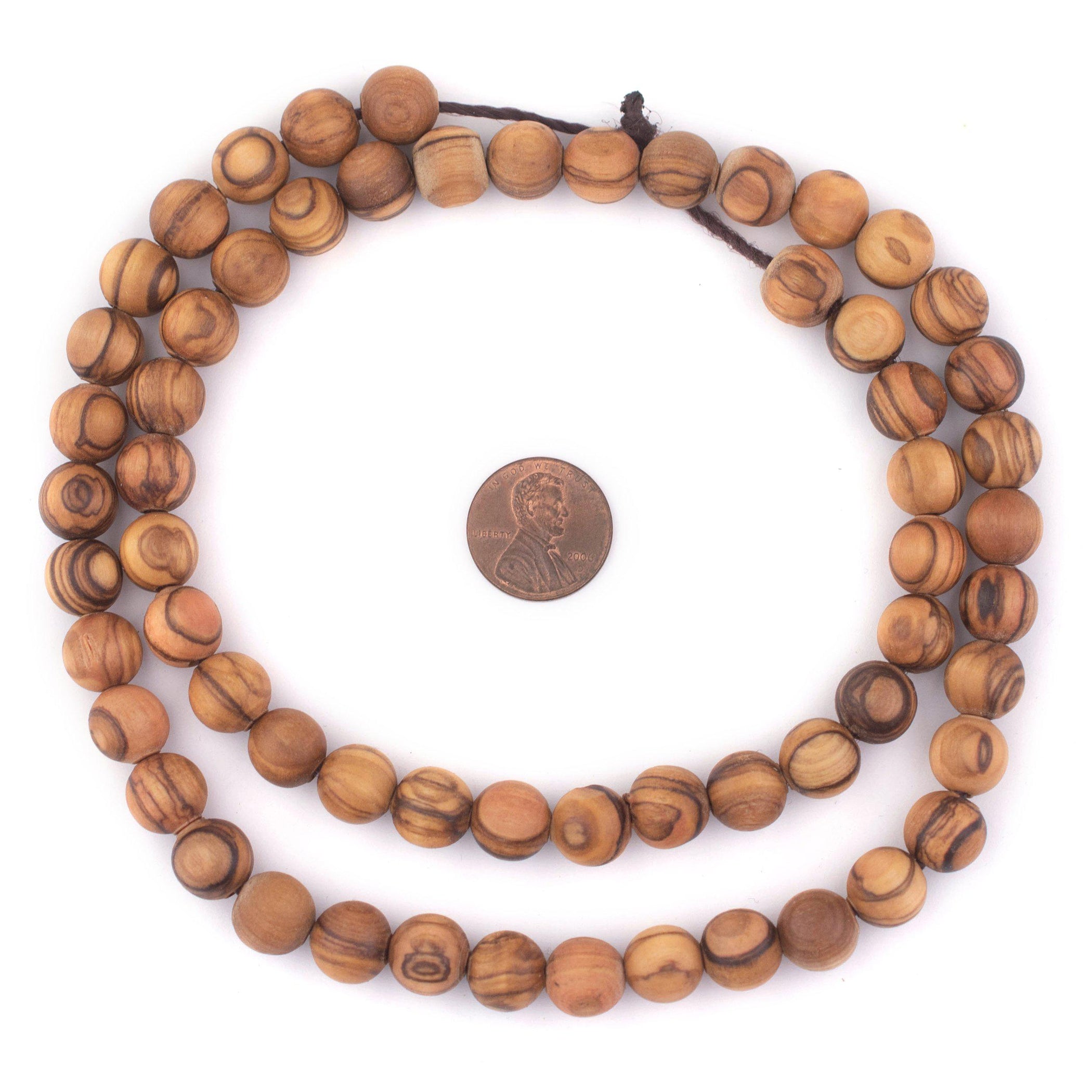 Round Olive Wood Beads from Bethlehem (10mm) — The Bead Chest