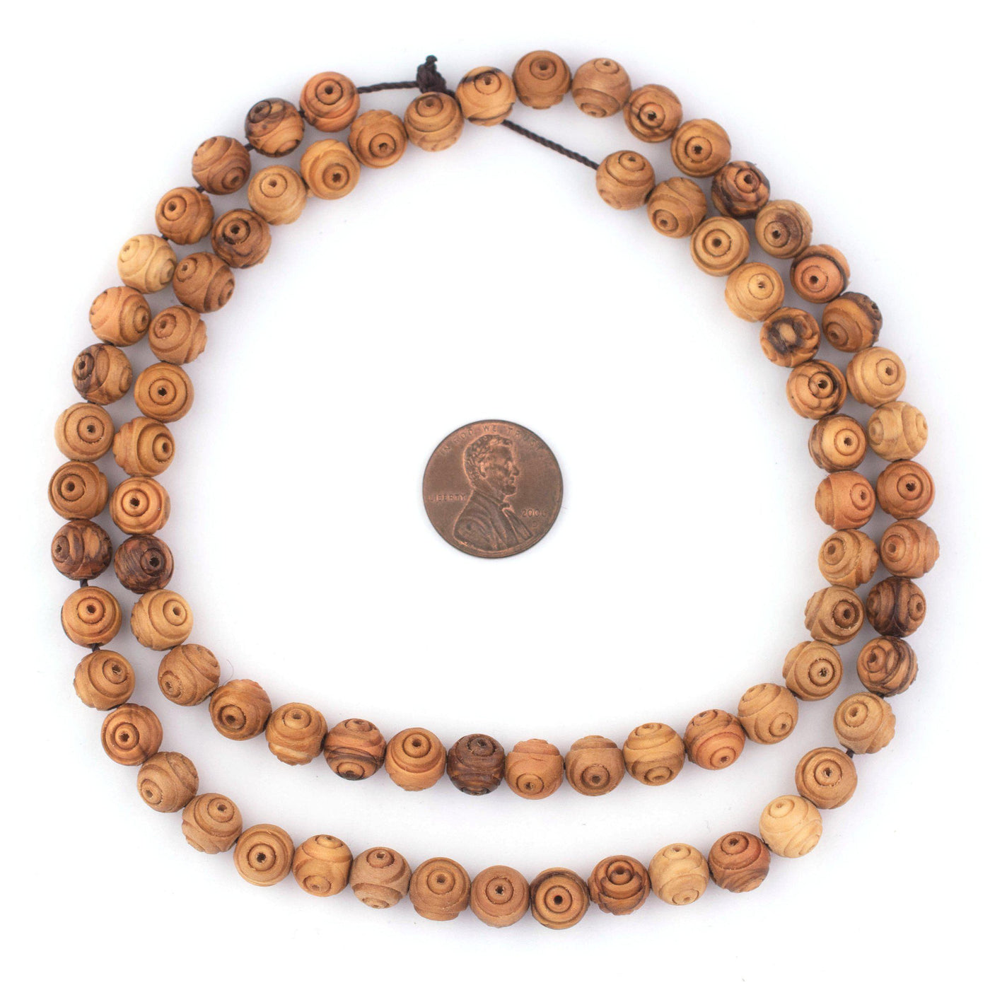 Carved Round Olive Wood Beads from Bethlehem (8mm) — The Bead Chest