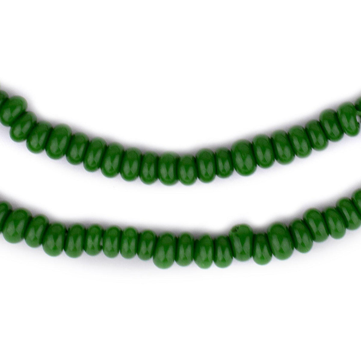Verdant Green Java Glass Donut Beads (8mm) — The Bead Chest