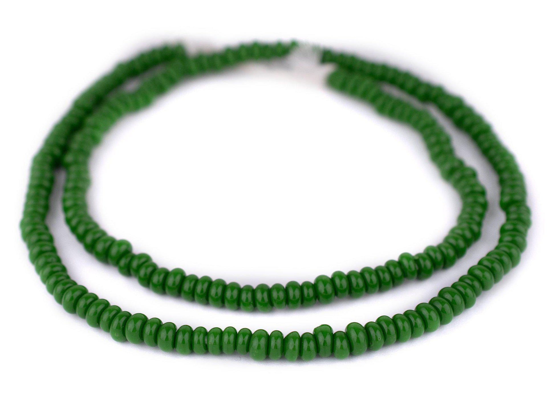 Verdant Green Java Glass Donut Beads (8mm) — The Bead Chest