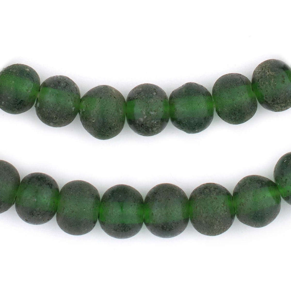Green Ancient Style Java Glass Beads (11mm) — The Bead Chest