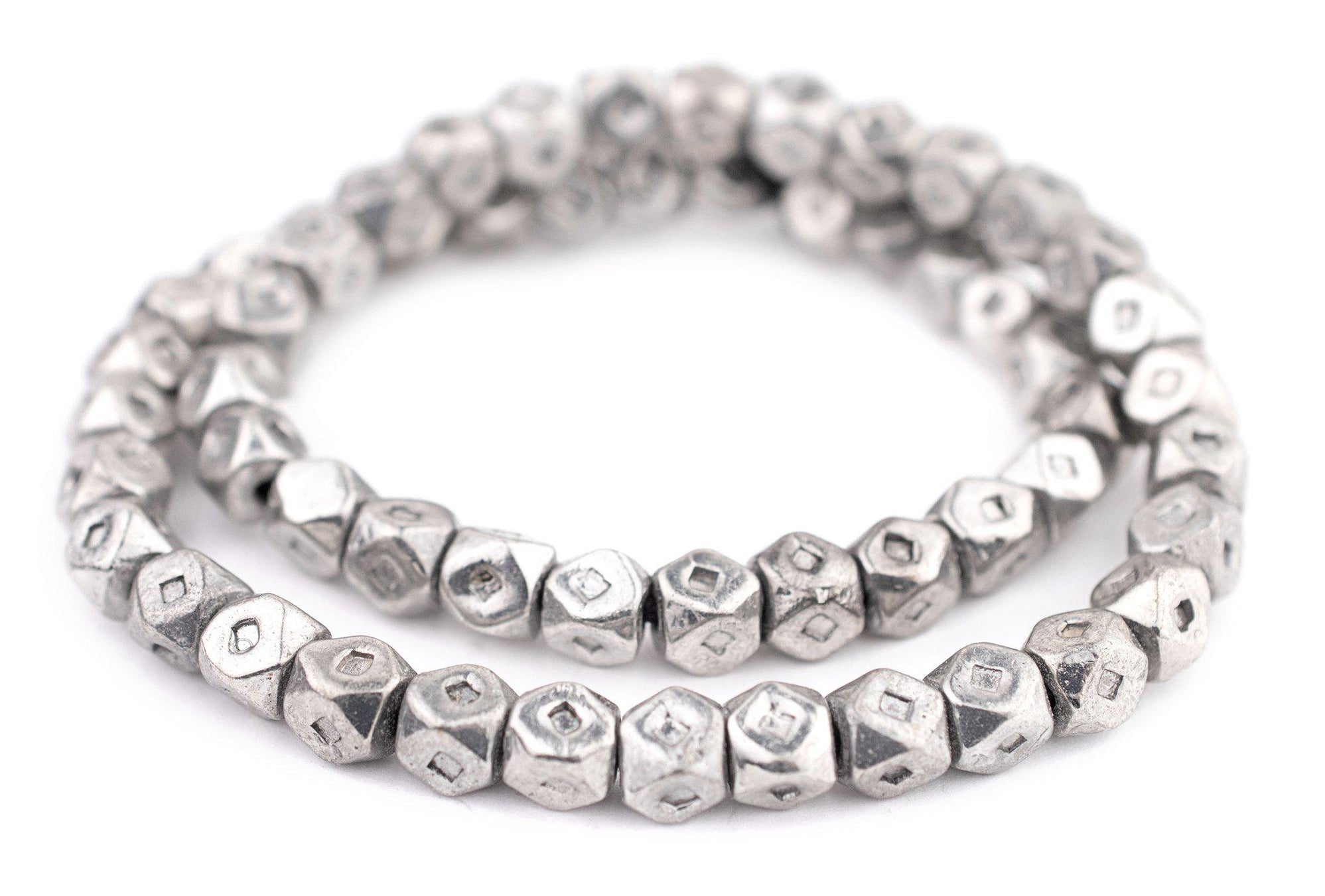 Silver Tuareg Cornerless Cube Beads (7mm) — The Bead Chest