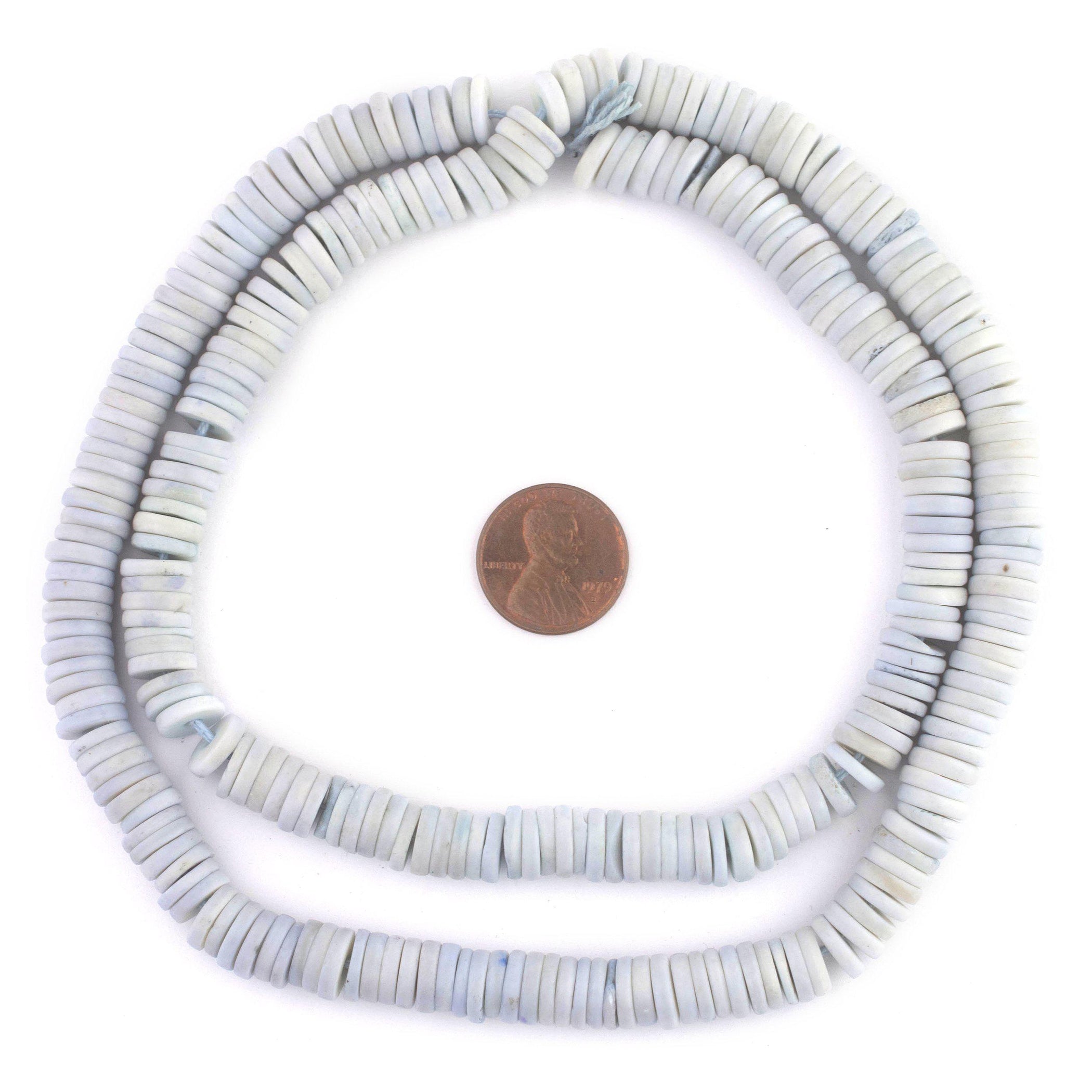 Pastel Blue Bone Button Beads (8mm) — The Bead Chest