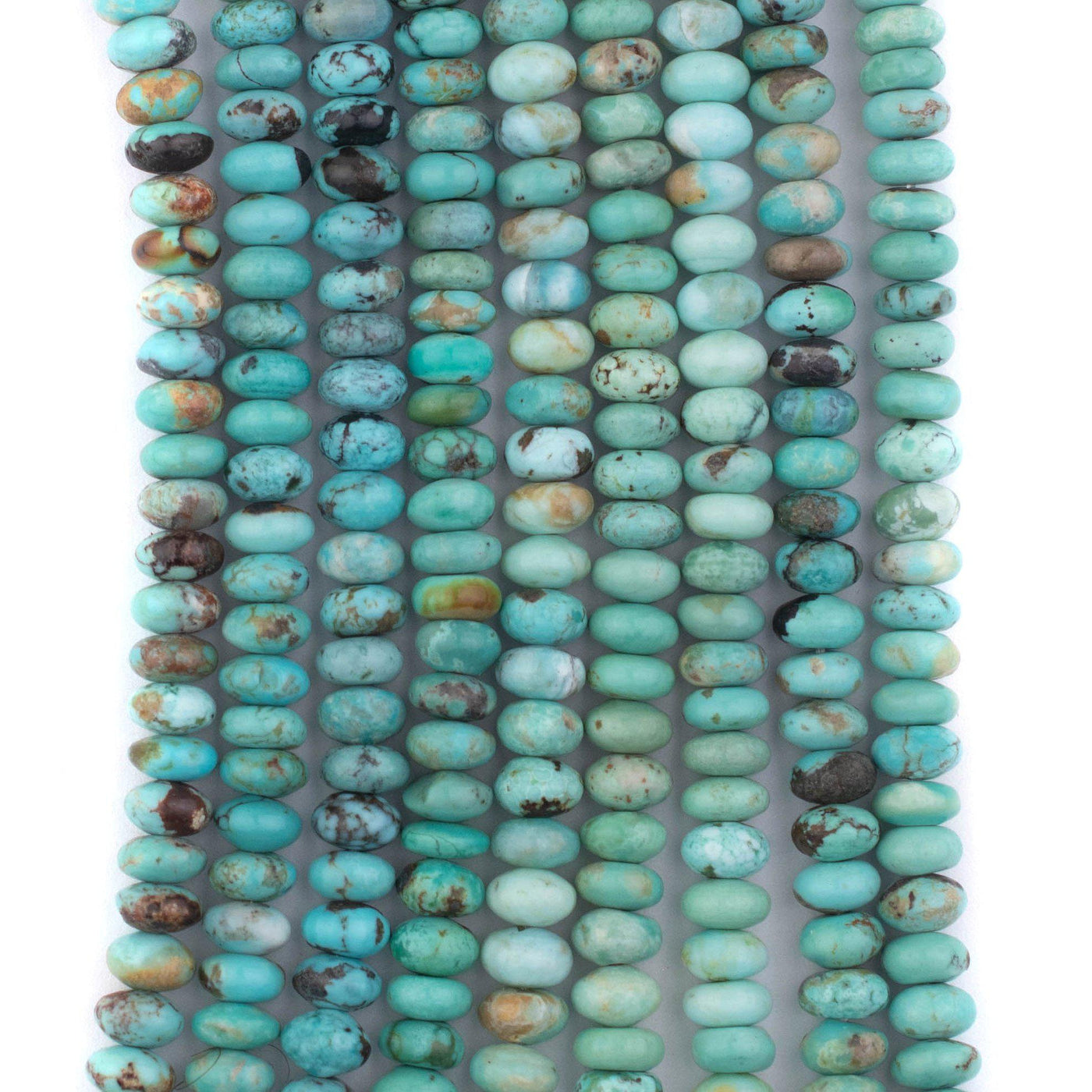 Aqua Turquoise Rondelle Beads (6mm) — The Bead Chest