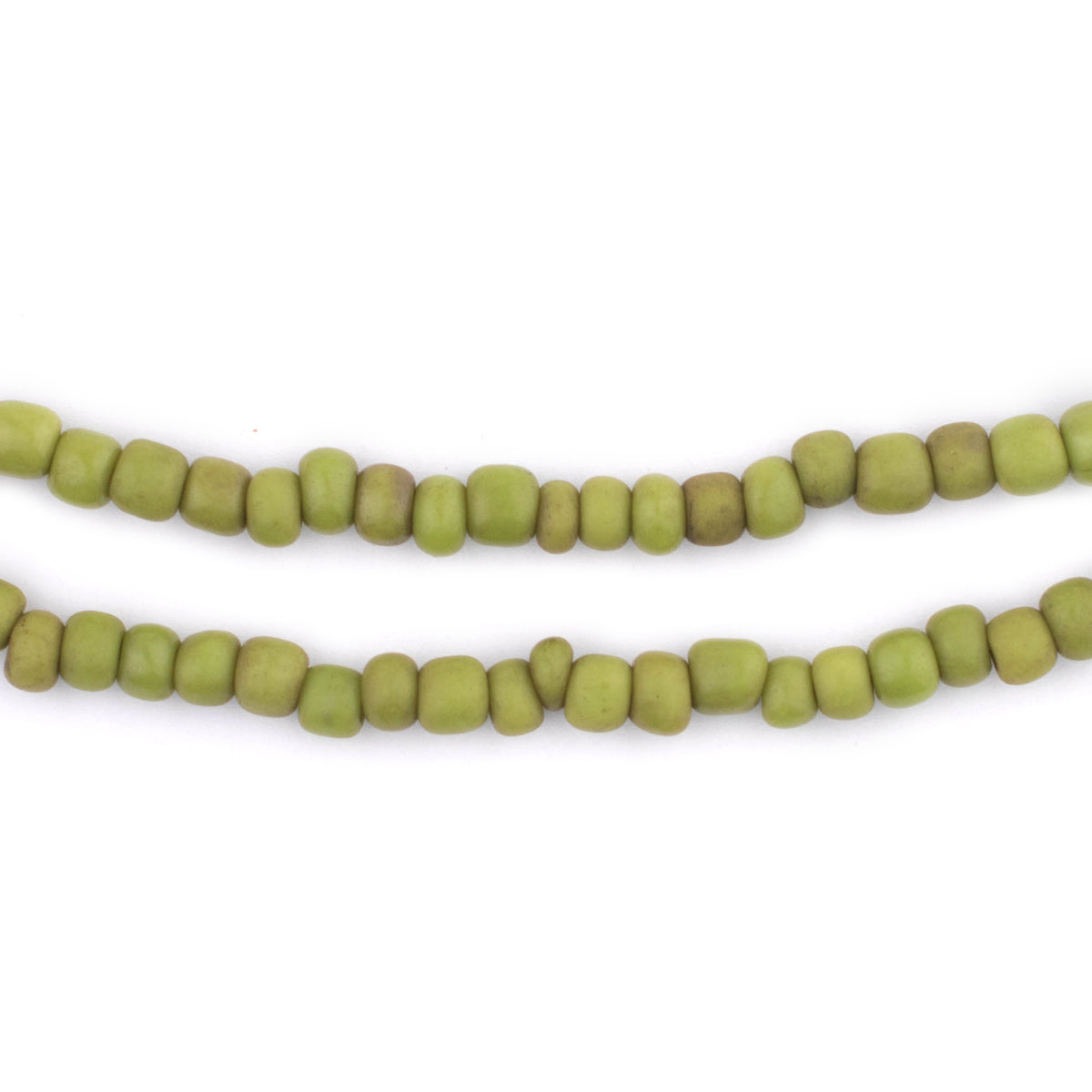 Lime Green Java Glass Seed Beads (4mm, 48" Strand) — The Bead Chest