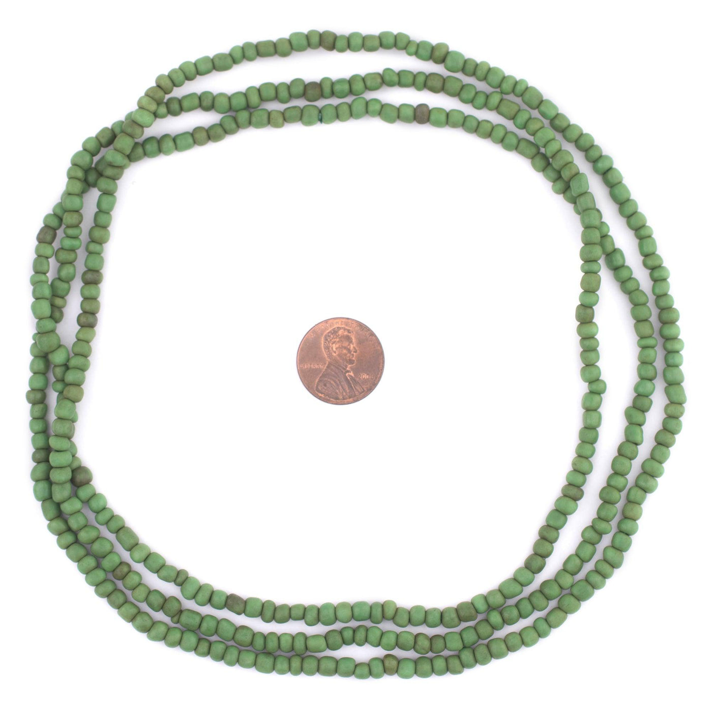 Green Java Glass Seed Beads (4mm, 48" Strand) — The Bead Chest