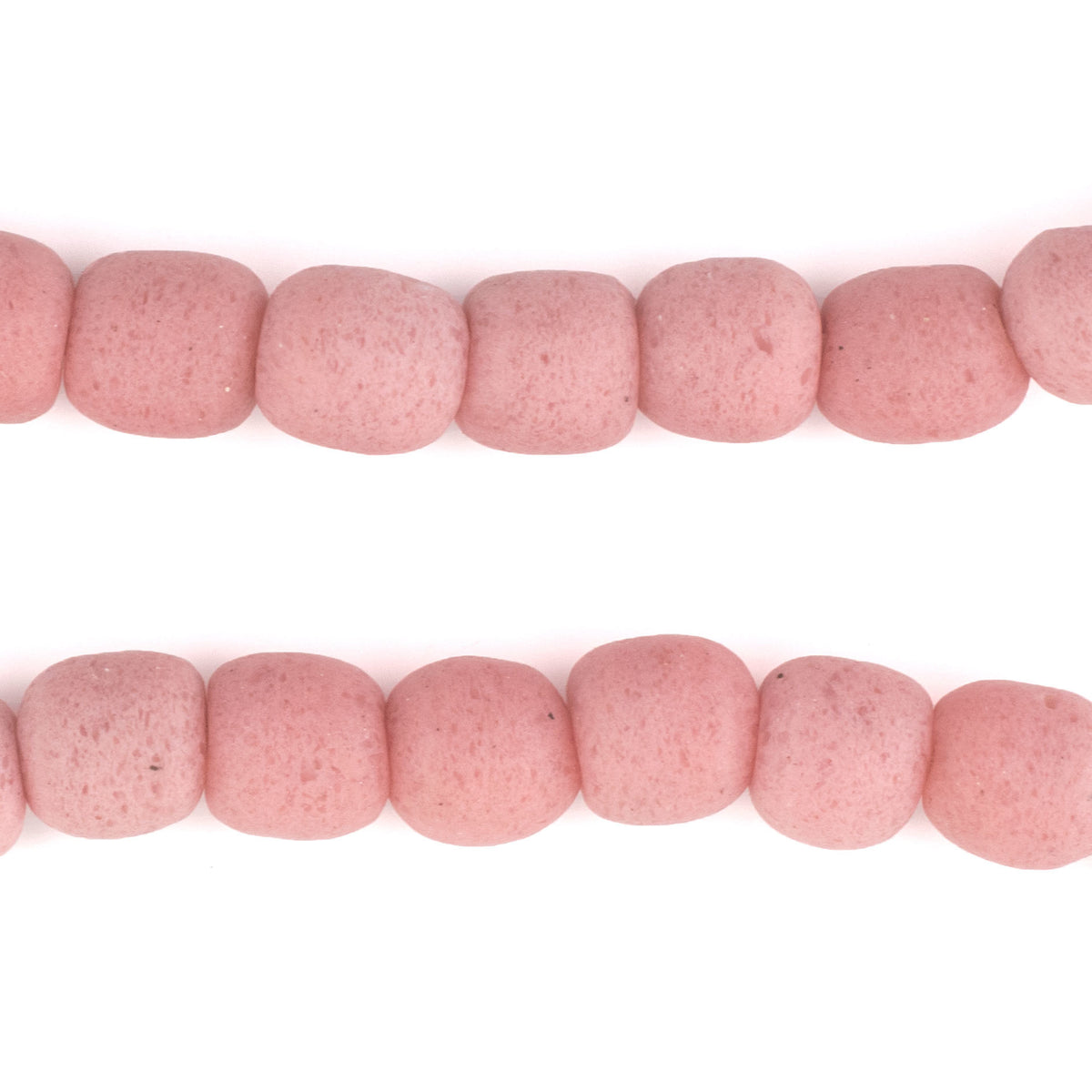 Opaque Pink Recycled Glass Beads (9mm) — The Bead Chest