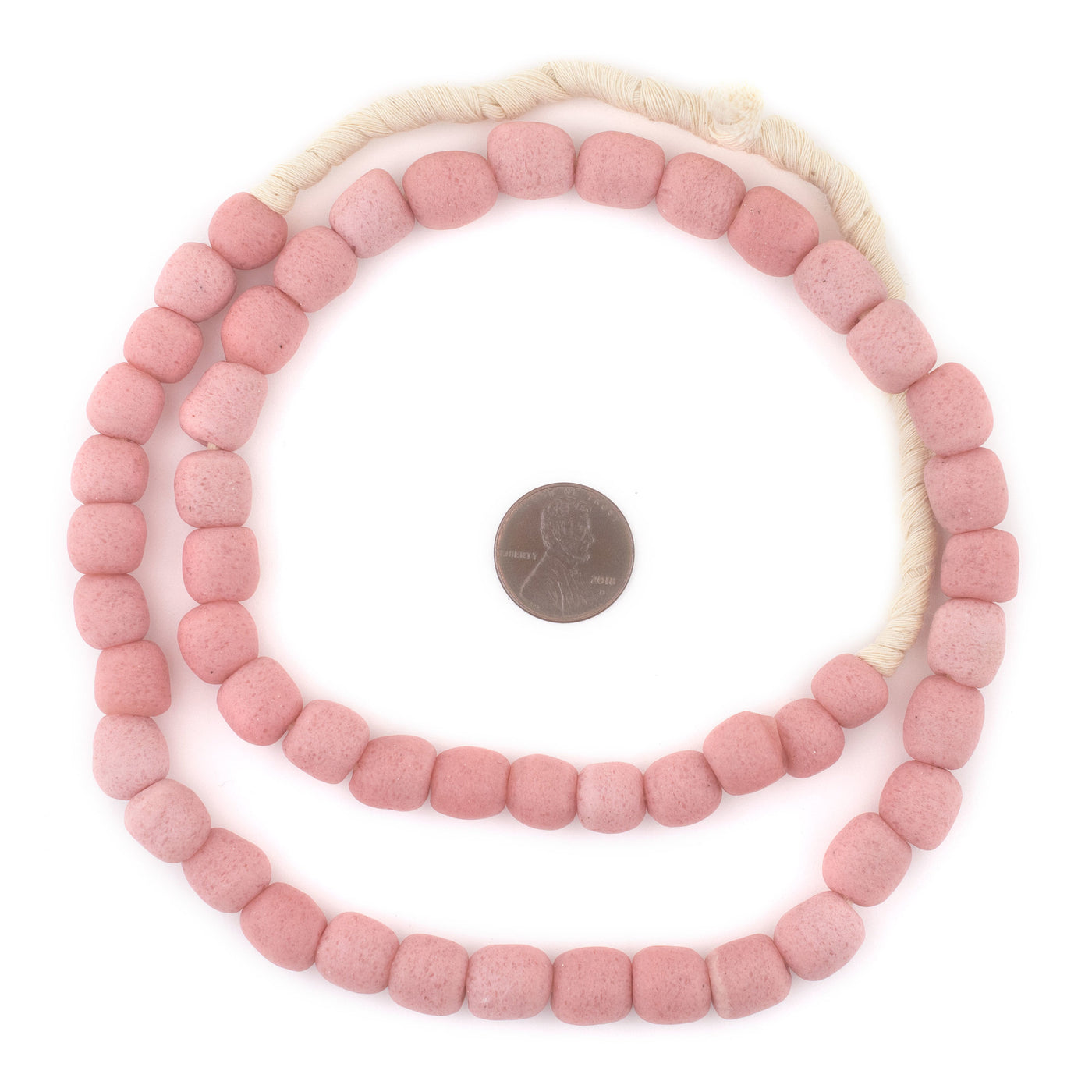 Opaque Pink Recycled Glass Beads (9mm) — The Bead Chest