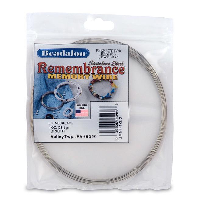 Remembrance Memory Wire, Round, Necklace, Large — The Bead Chest