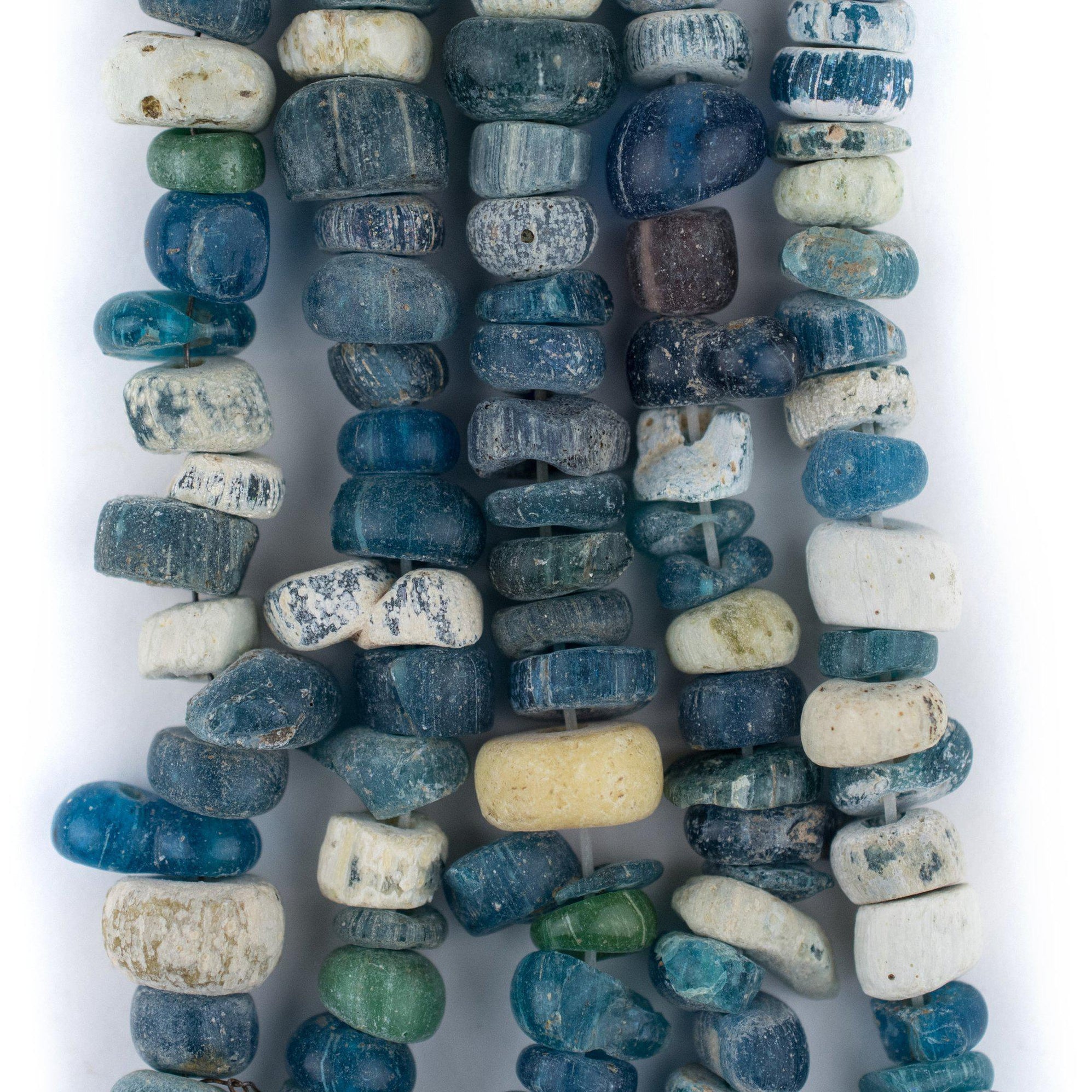 Blue Ancient Djenne Nila Glass Beads (8mm) — The Bead Chest